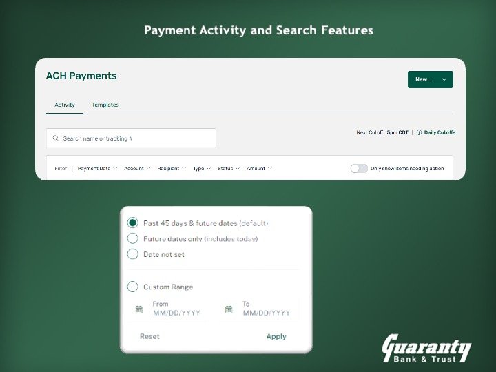 ACH Services Guide | Guaranty Bank & Trust