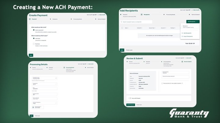 ACH Services Guide | Guaranty Bank & Trust